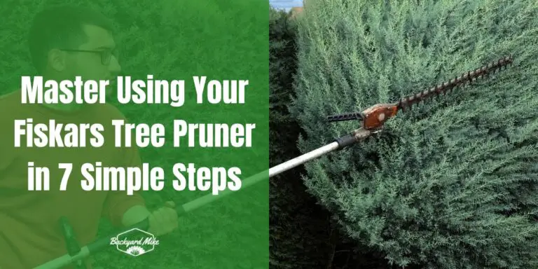 How To Use Fiskars Tree Pruner | Backyard Mike